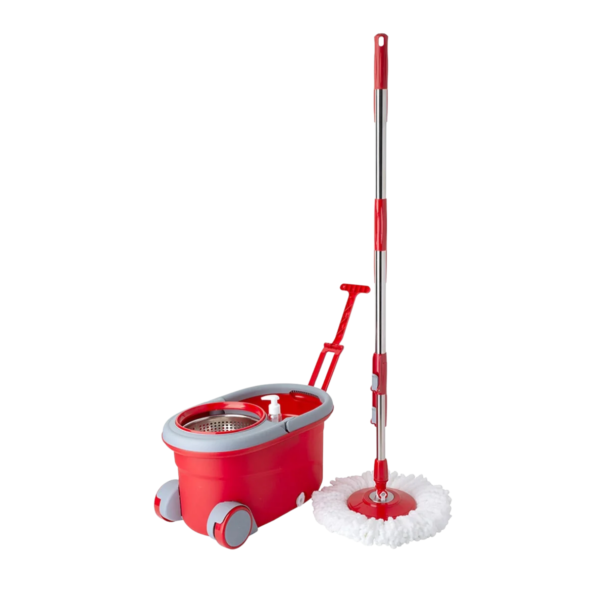 3 Way Drive Tornado Mop (Bucket, Handle and 2 Microfiber Mop Refills ...